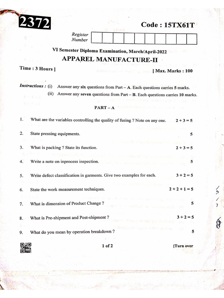 AMT Previous Question Papers 3 | PDF
