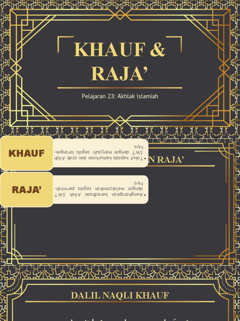 Slide Khauf Dan Raja' | PDF