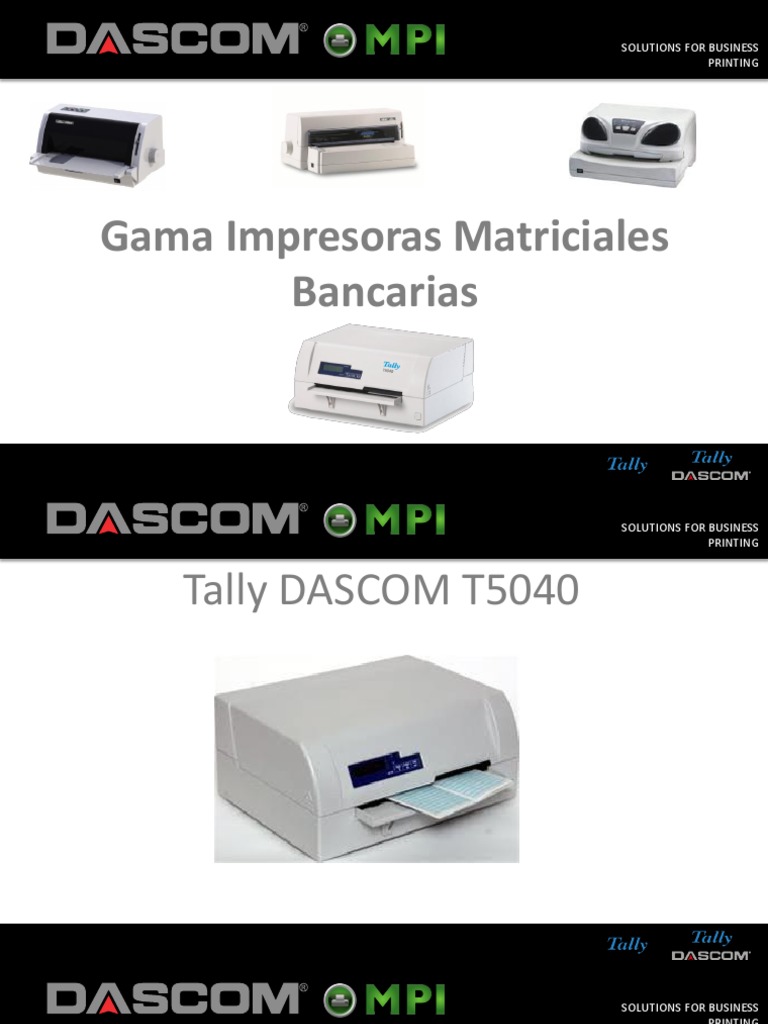 Dascom Wincor Nixdorf 4920 Versus Tally T5040 Es | PDF | Impresora (Computación) | Bienes ...