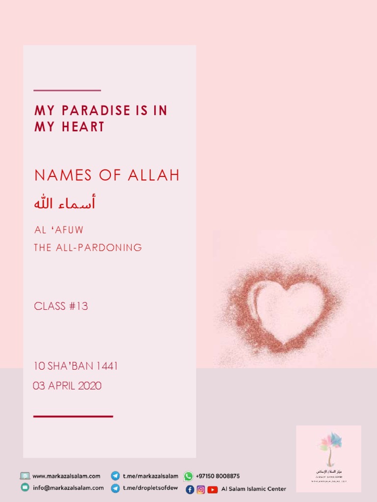 Know Our Rabb #Al Afuw | PDF | Forgiveness | Abrahamic Religions