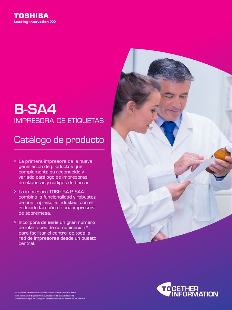 Toshiba B-SA4T - Catalogo | PDF | Impresora (Computación) | Diseño