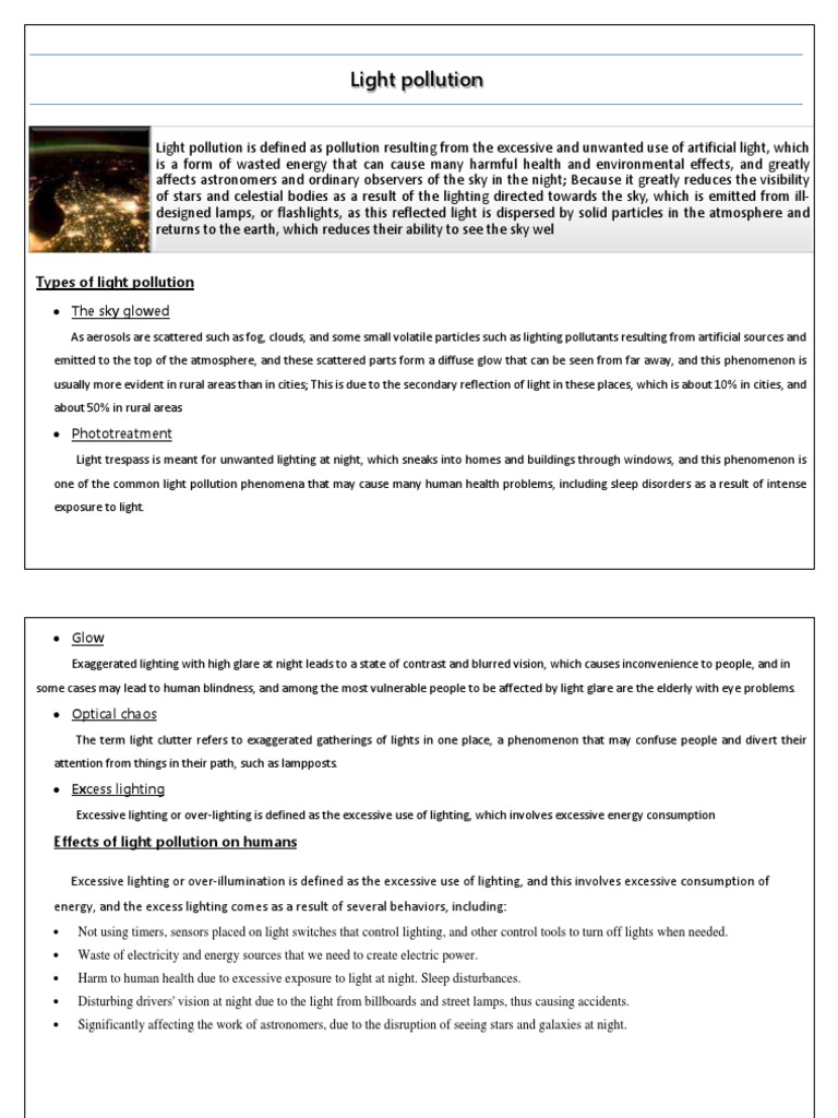 The Impacts of Light Pollution: Effects on Humans, Animals, Plants, and ...
