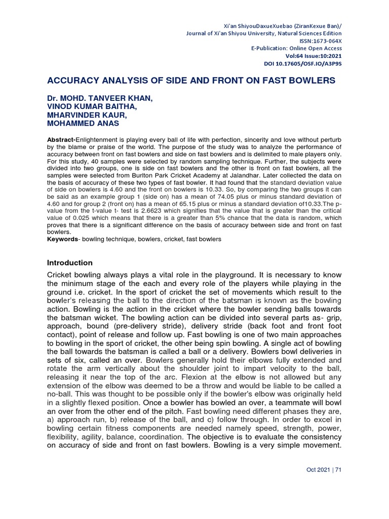 39125_Scopus Paper 3 (1) | PDF | Bowling (Cricket) | Athletic Sports