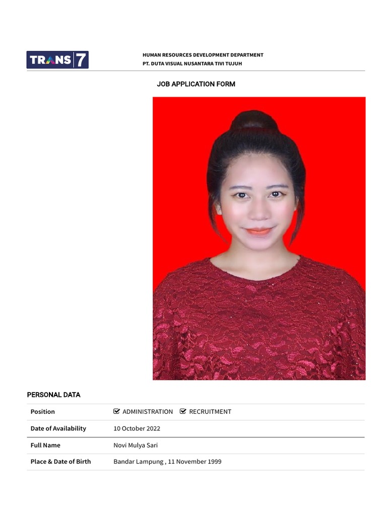 Trans7 Career | PDF | Communication