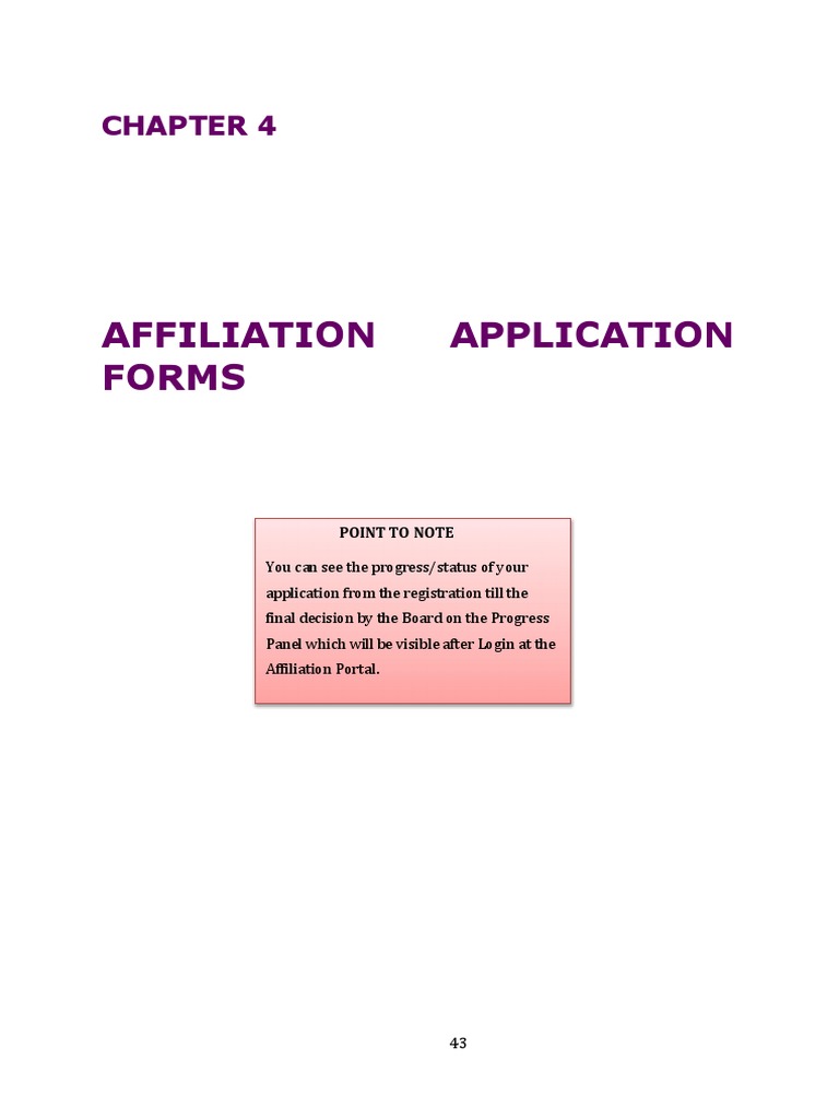 Chapter 4 Affiliation Application Forms and Other Formats | Download Free PDF | Computing
