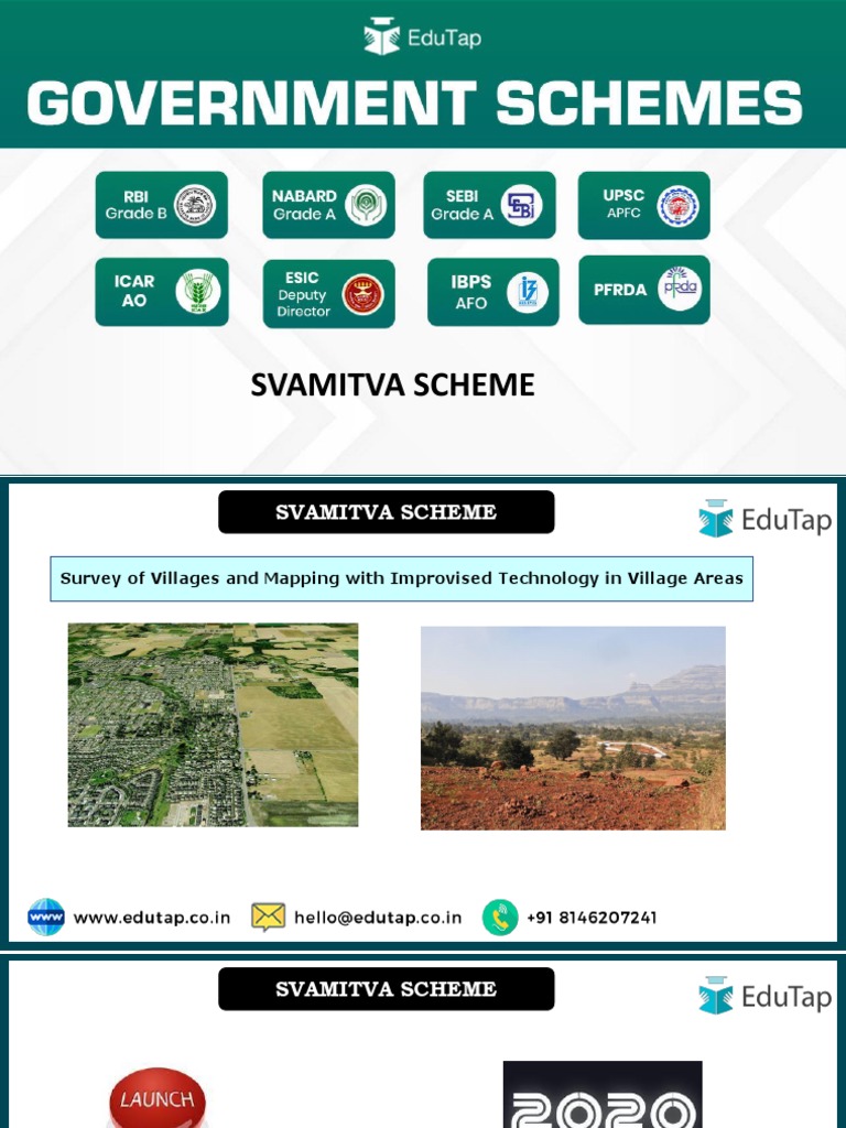 2nd December 2022 - SVAMITVA Scheme - Government Schemes | PDF | Economies