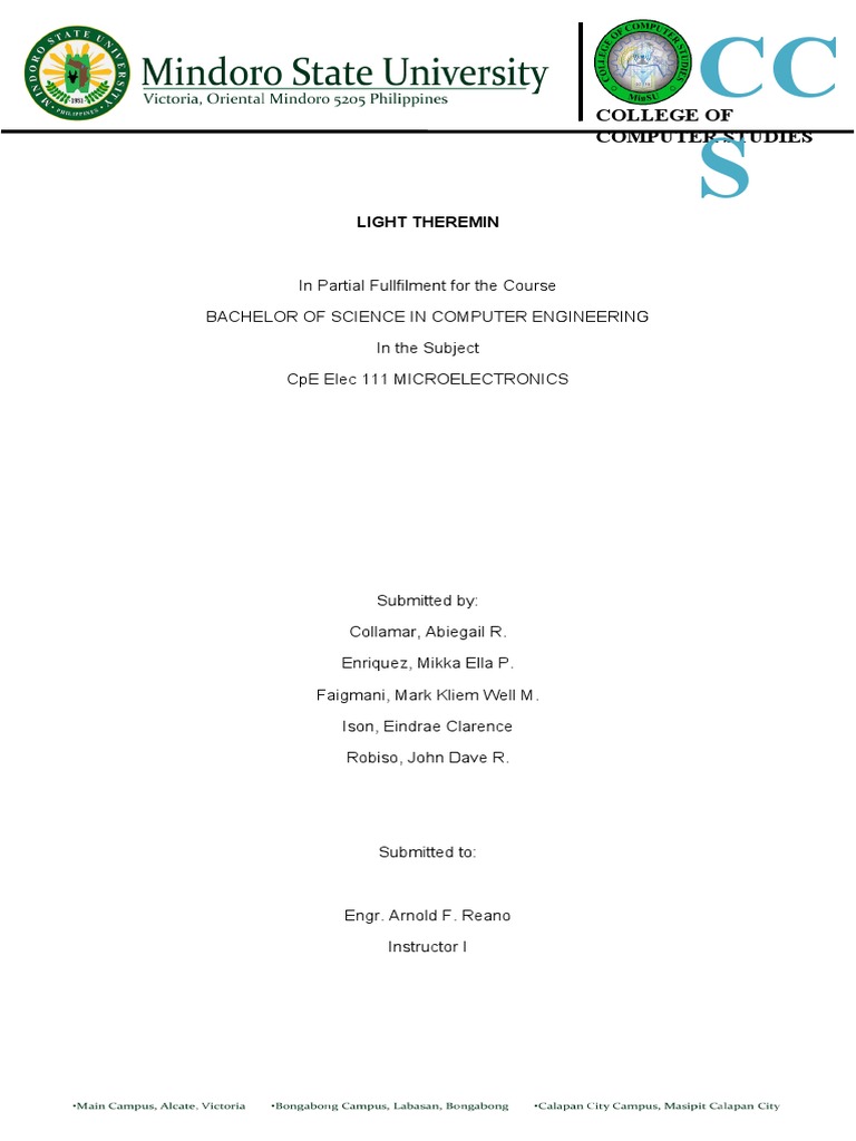 Light Theremin | PDF | Electronic Circuits | Computing
