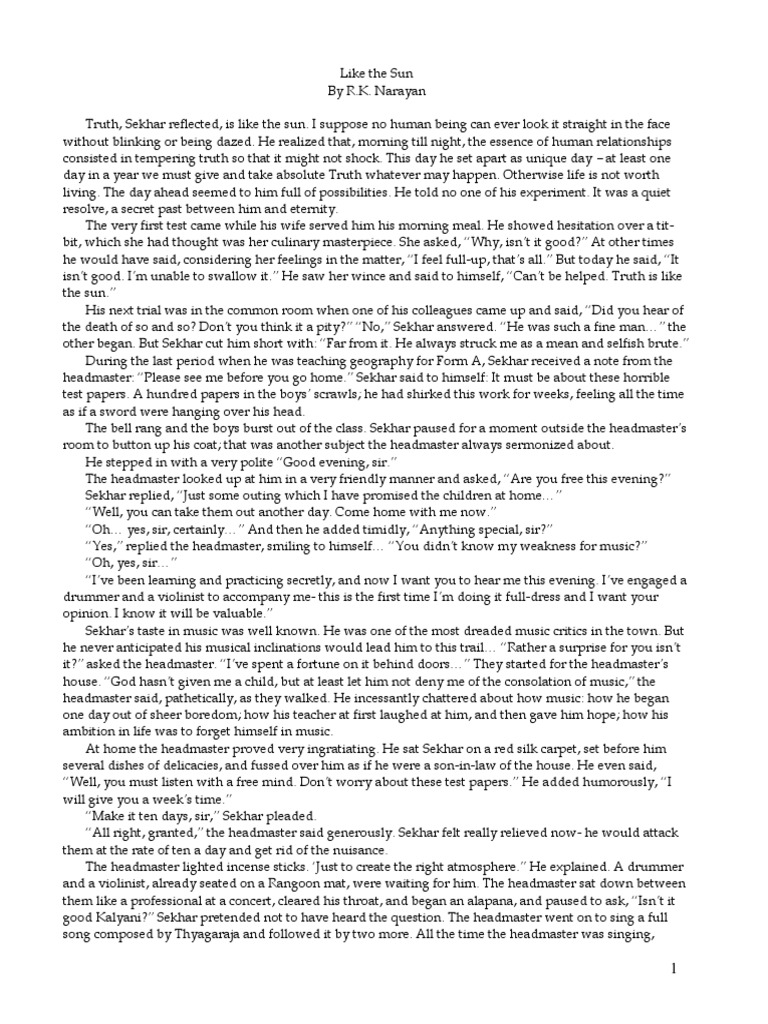 Like The Sun - Tell The Truth Text | PDF