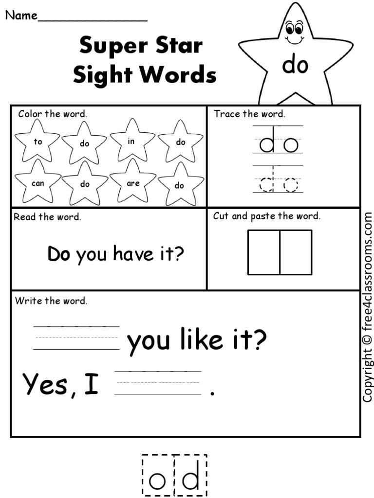 Super Star Sight Words: Do Do | PDF