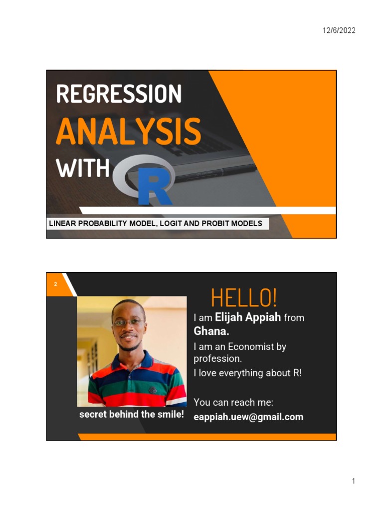 Lpm Logit And Probit Models Pdf Logistic Regression Regression