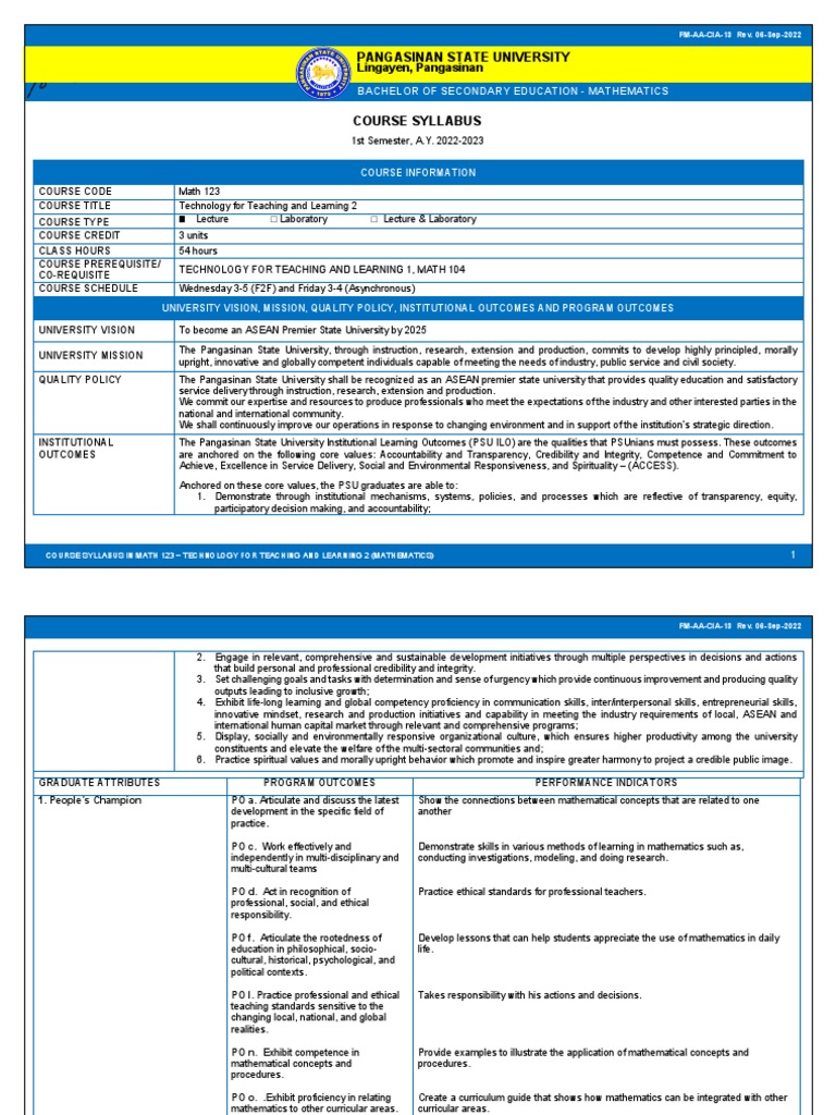 Math123 TechnologyforTeachingandLearning2 | PDF | Teaching Method ...