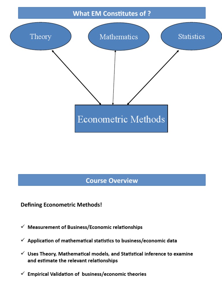 Econometric Methods: Theory Mathematics Statistics | PDF | Econometrics | Statistics
