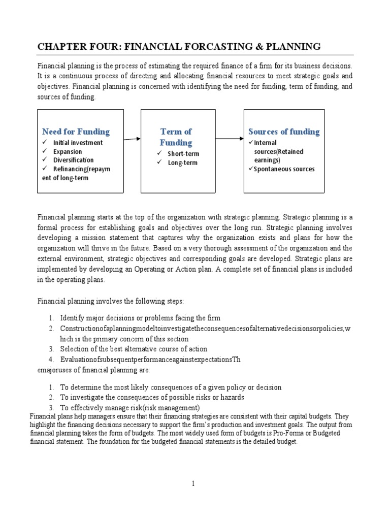 Financial Planning and Forecasting Overview | PDF | Balance Sheet ...