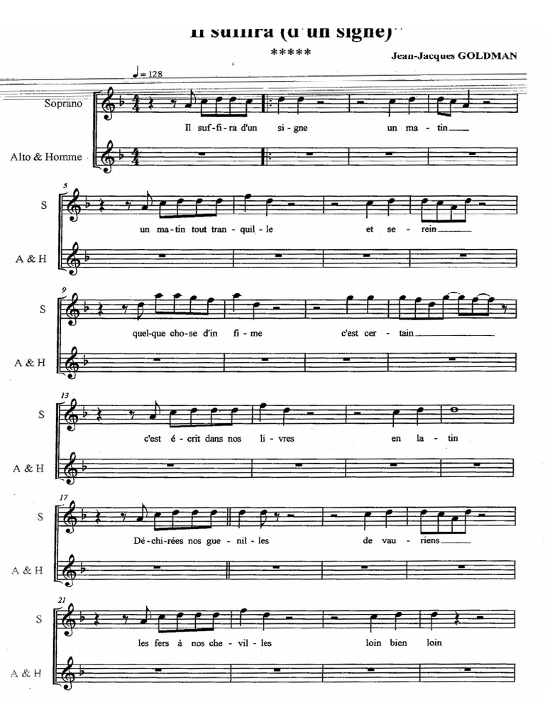 Goldman - Il Suffira D'Un Signe | PDF