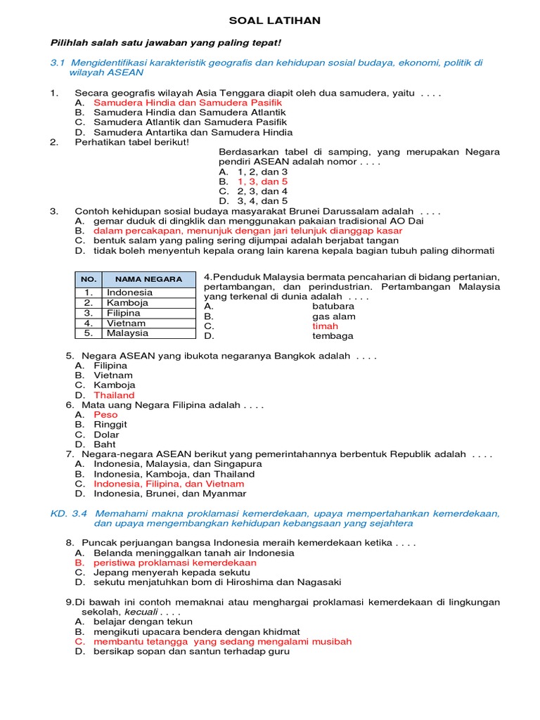 Soal Latihan Ips | PDF
