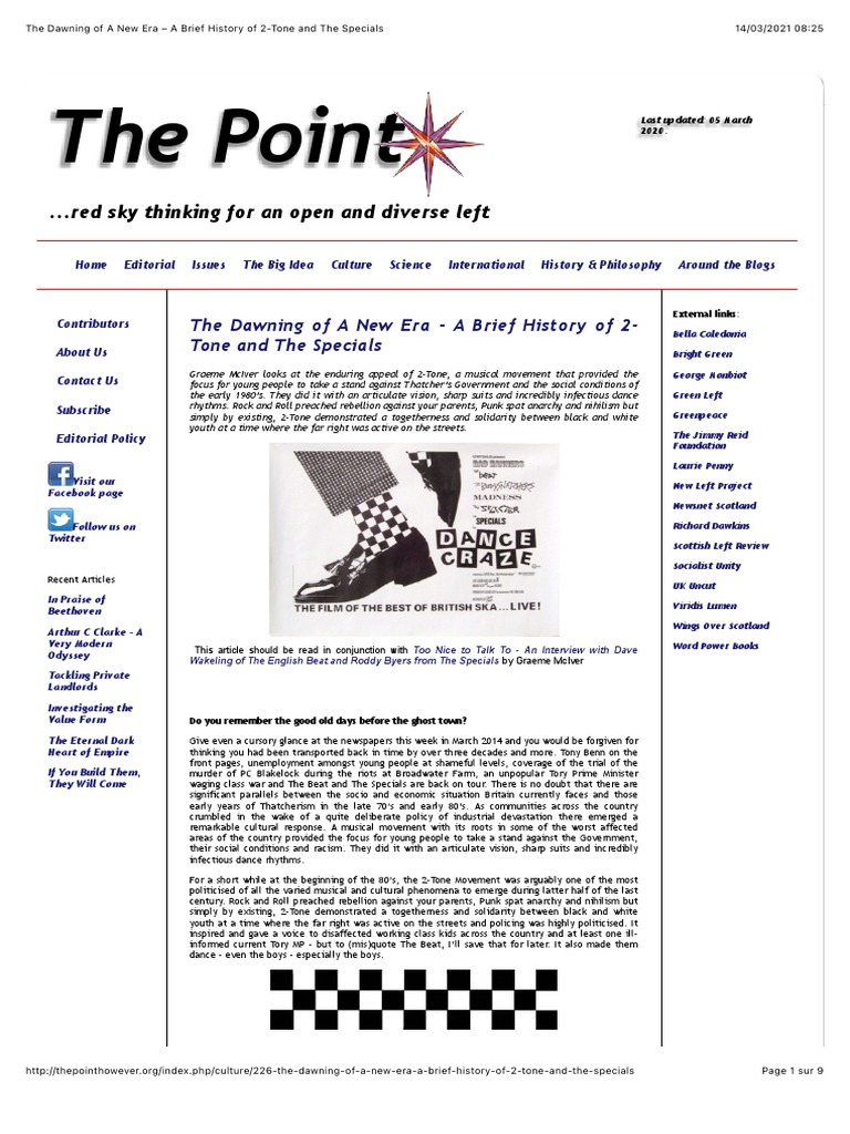 The Dawning of A New Era - A Brief History of 2-Tone and The Specials ...
