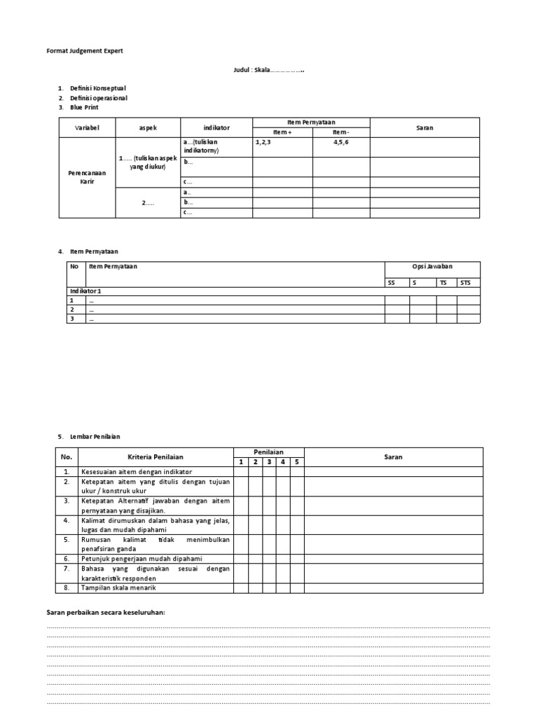 Format Judgement Expert | PDF