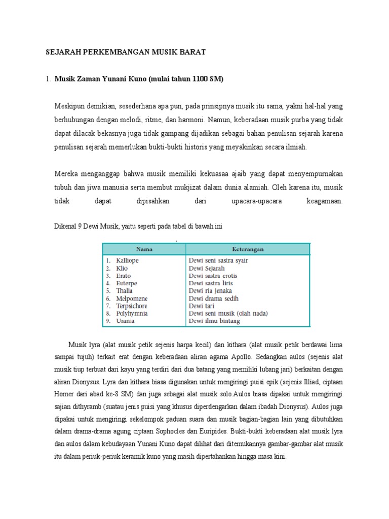 Sejarah Musik Barat Beserta Budaya Yang Mempengaruhinya | PDF