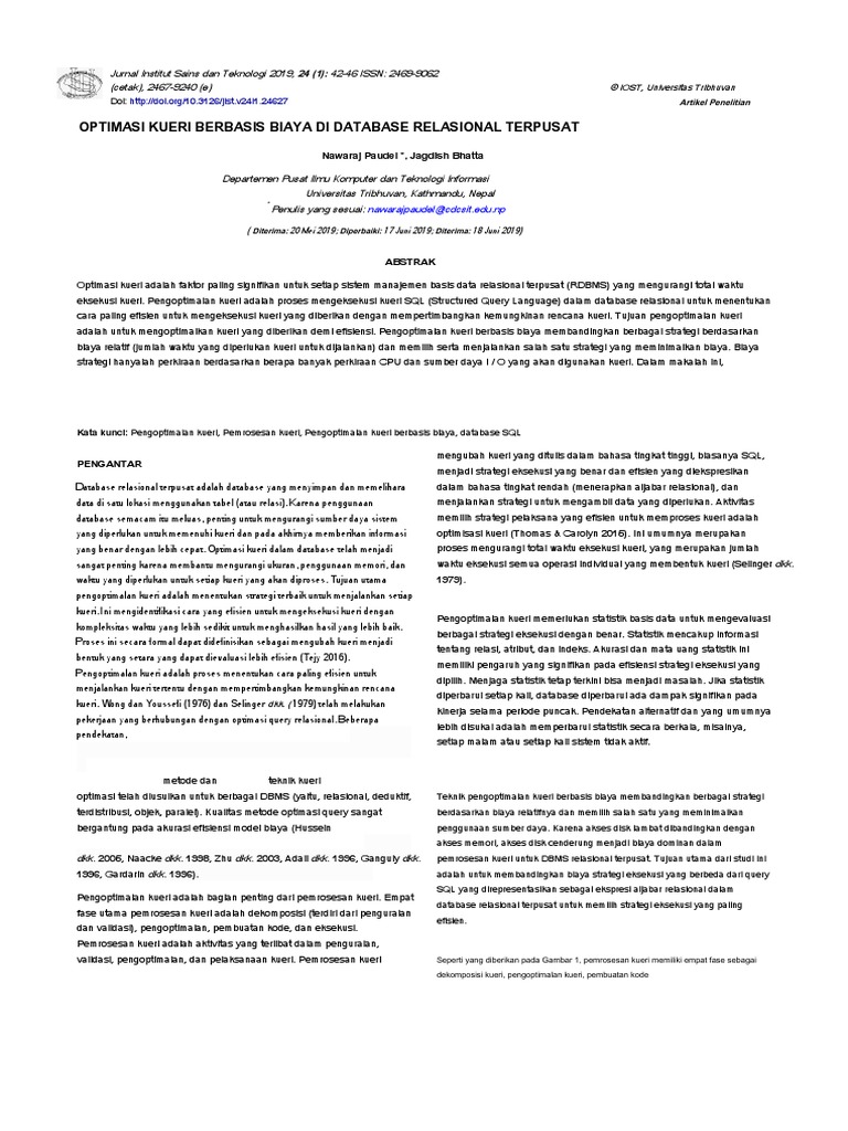 12 Cost-Based Query Optimization in Centralized Relat - En.id | PDF