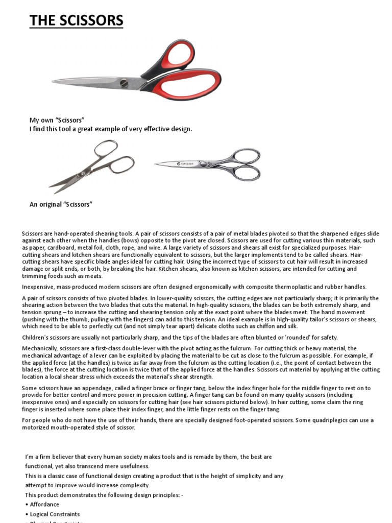 The Scissors | PDF | Scissors | Tools