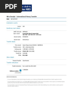 Wells Fargo Wire Transfer Confirmation and Receipt | PDF | Wire ...