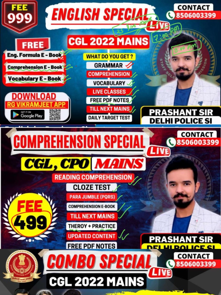 SSC CGL PRE TOP QUESTIONS by Prashant Sir | PDF