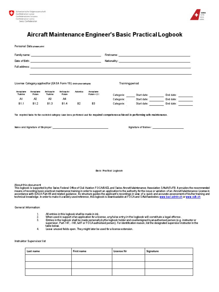 Aircraft Maintenance Engineers Basic Practical Logbook Edition January 2022 | PDF | Electrical ...