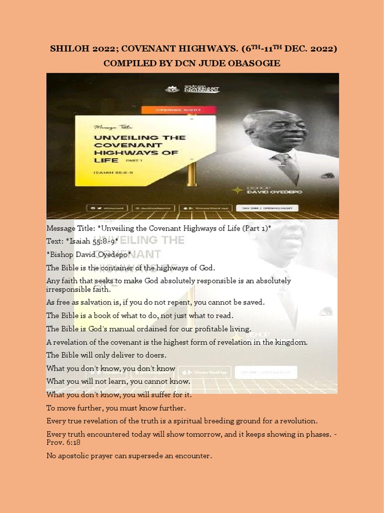All Shiloh 2022 Powerful Messages Design by Pjo | PDF | Revelation | Jesus