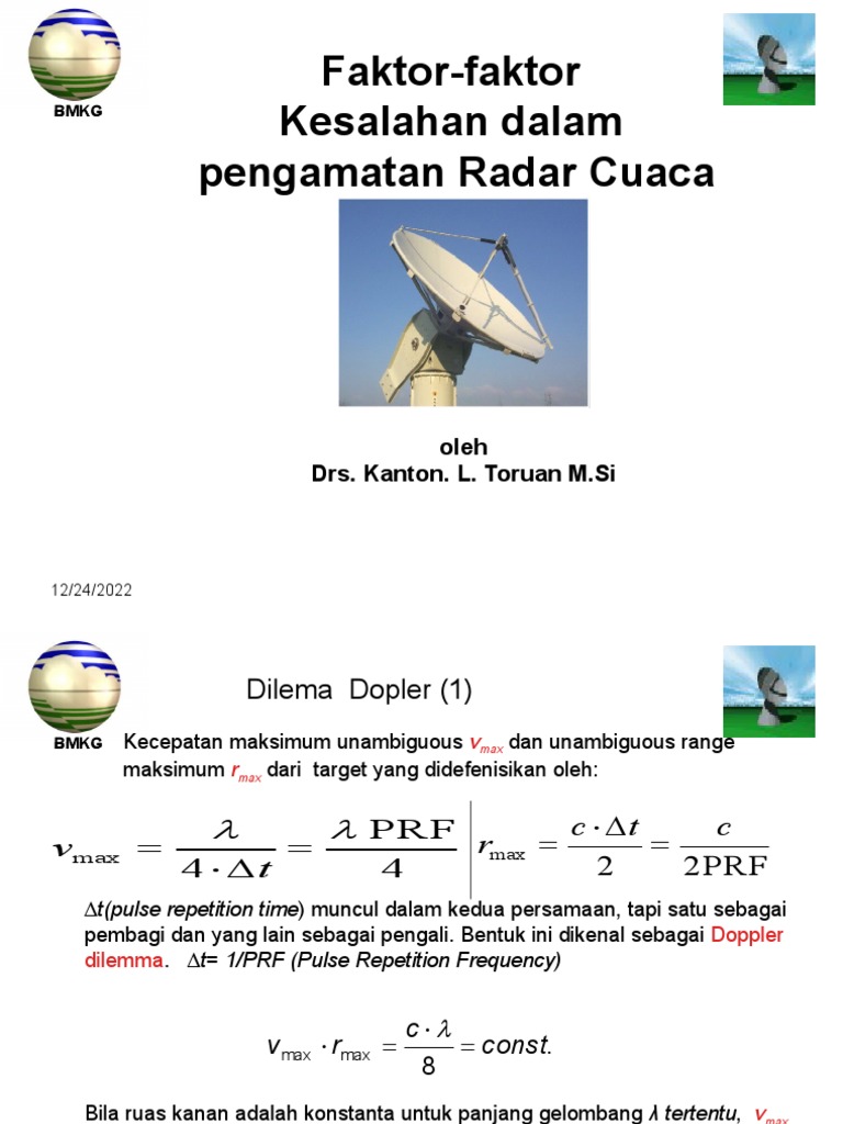 Kesalahan Dalam Pengamatan Radar Cuaca | PDF