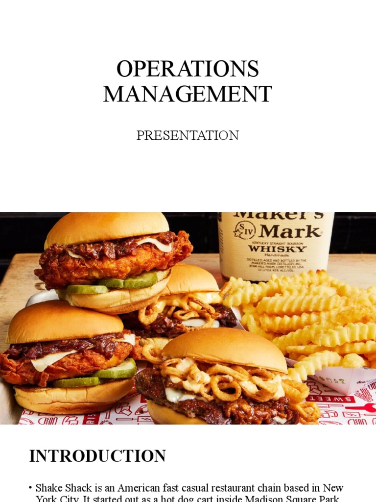 Operations Management Presentation | PDF | Hamburgers | Supply Chain