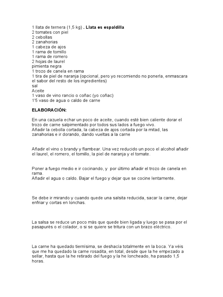 Rustido de Ternera en Olla Lenta | PDF