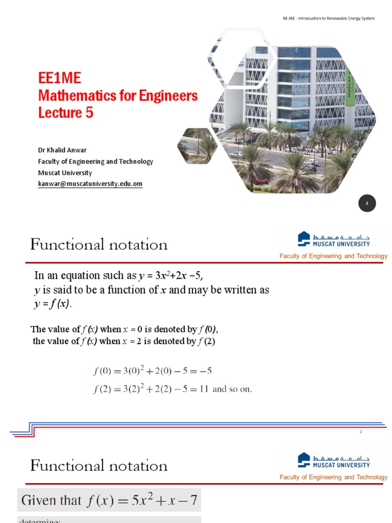 L5 MU EE1ME - Differentiation - STD | PDF | Derivative | Gradient