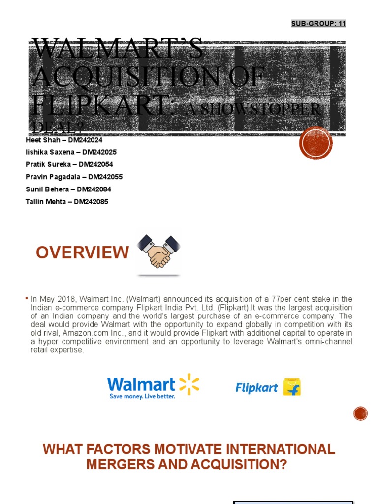 s2 Sg11 Walmart-Flipkart | PDF | Walmart | Human Resource Management