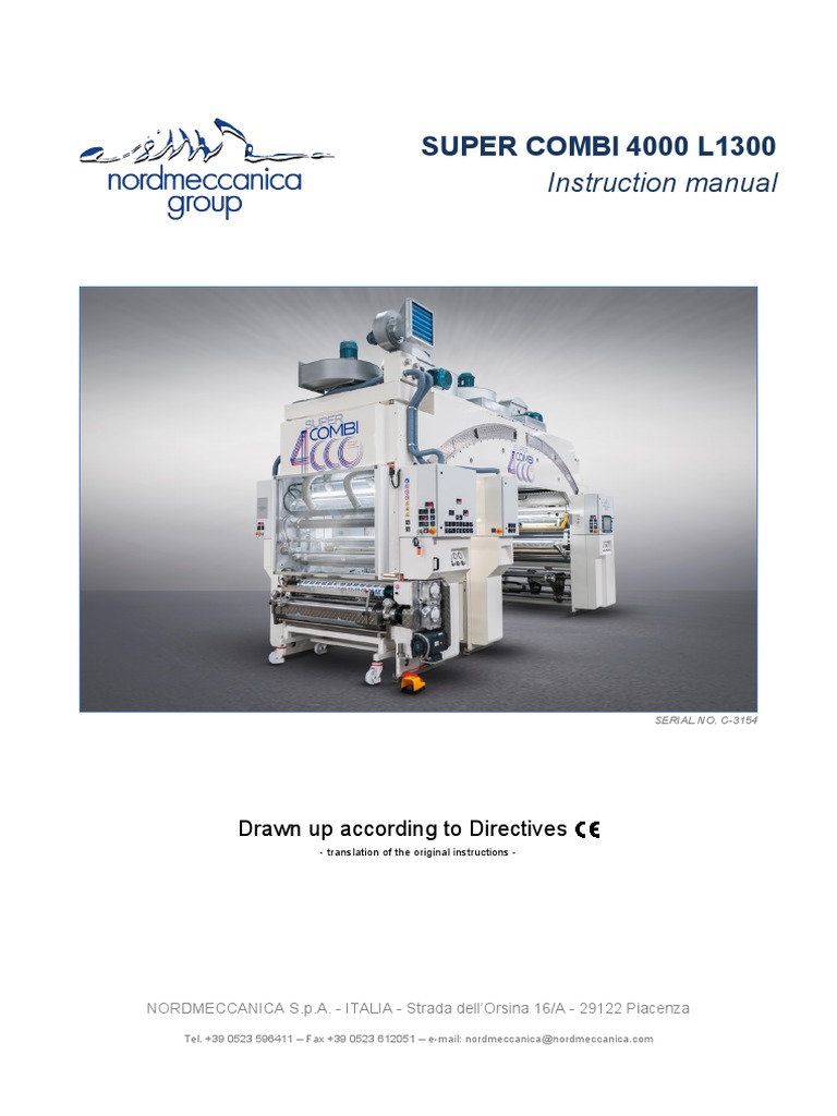 Super Combi Manual C-3154 - SC4000 L1300 - Ago 19 - en | PDF