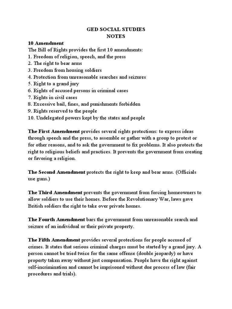 GED Social Studies | PDF