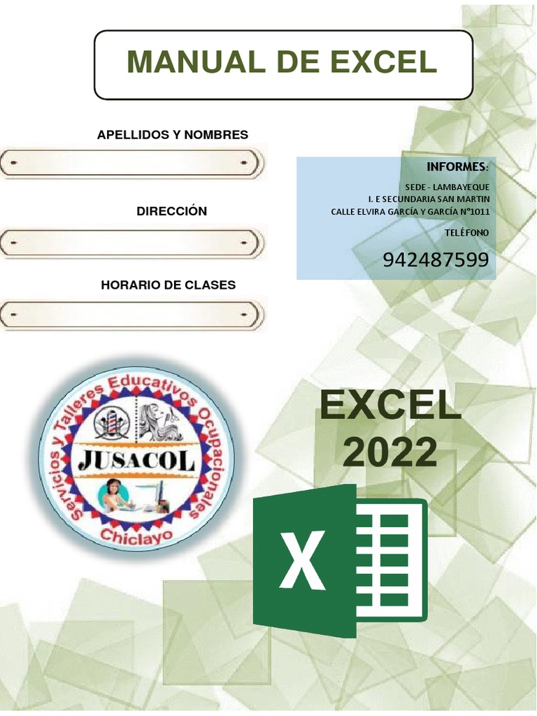 Manual Basico de Office Ecxel 2010 | PDF | Microsoft Excel | Hoja de ...