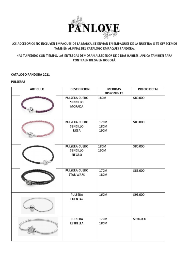Catálogo Joyería Pandora 2021 | PDF | Joyería | Softlines (venta minorista)
