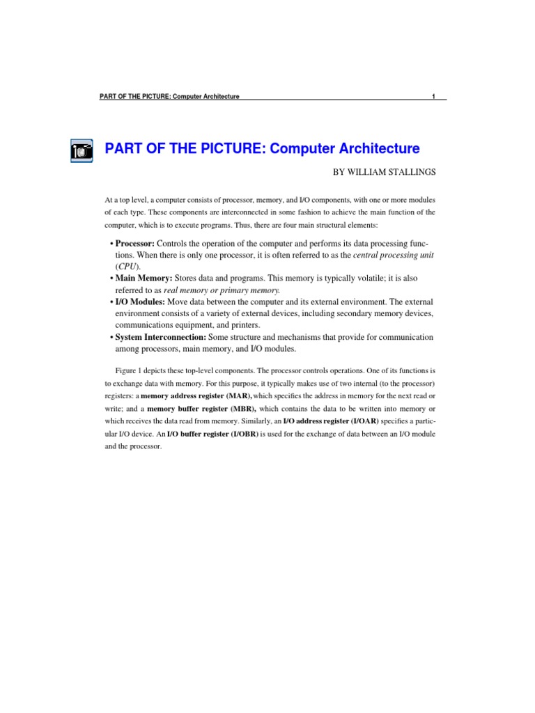 Computer Architecture | PDF | Computer Data Storage | Input/Output