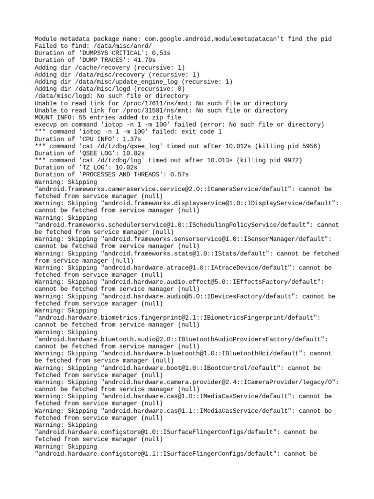 Bugreport Jasmine QKQ1.190910.002 2022 10 22 19 50 24 Dumpstate - Log ...