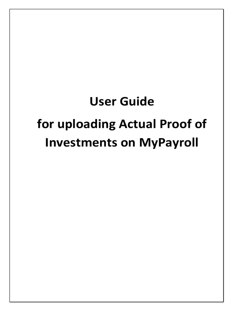 Othuser Guide For Actual Investment Proof Update and Upload On Web ...