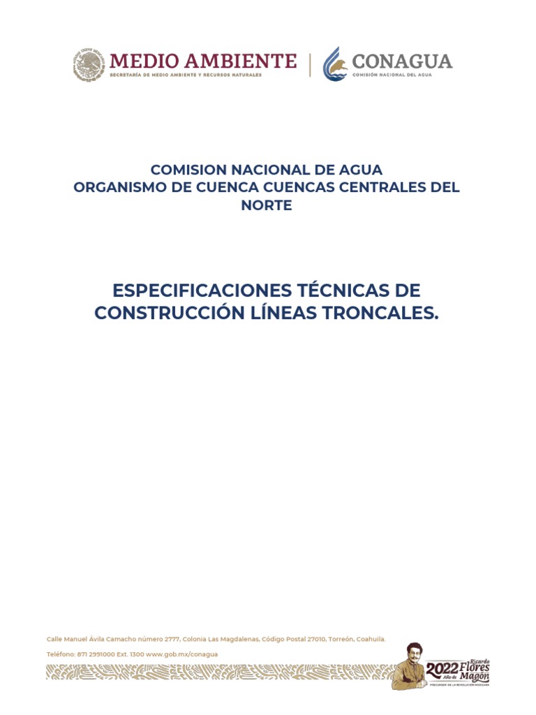 Especificaciones técnicas para la construcción de líneas troncales de ...