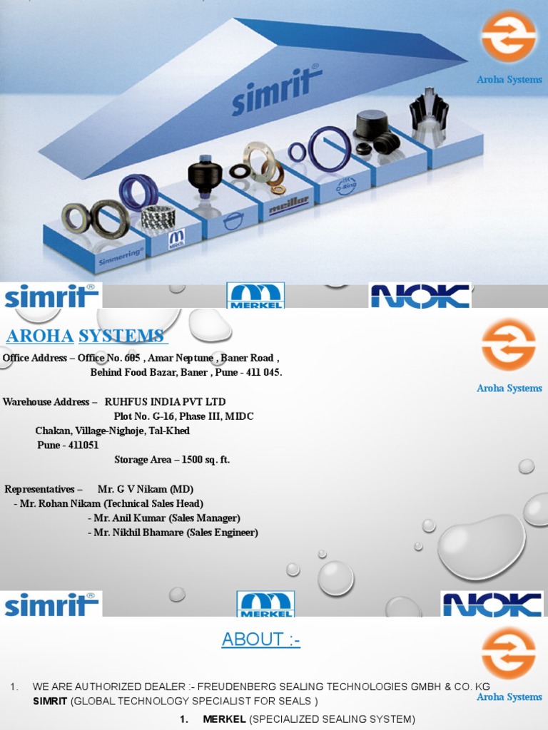 Aroha Systems: Freudenberg Dealer in Pune | PDF | Mechanical Engineering