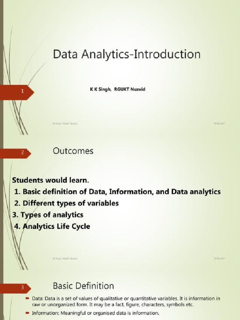 Data Analytics | PDF