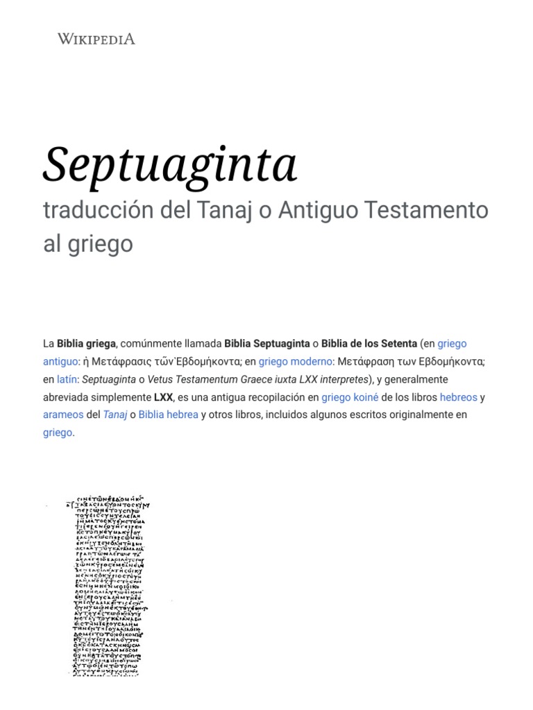 Septuaginta | Descargar gratis PDF | Septuaginta | Canon bíblico