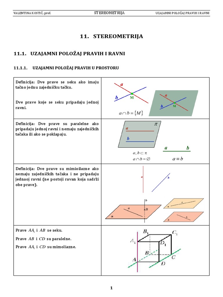 MATA P L 11 Stereometrija | PDF