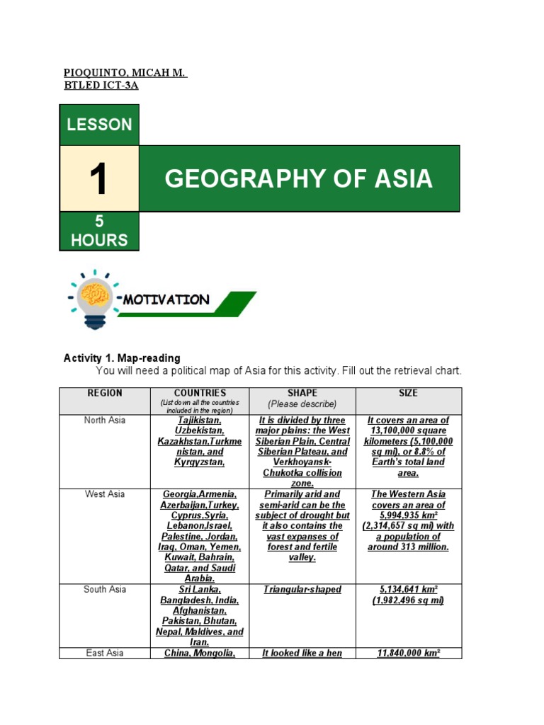 M1 - L1 - Asian Studies | PDF | Asia | Western Asia