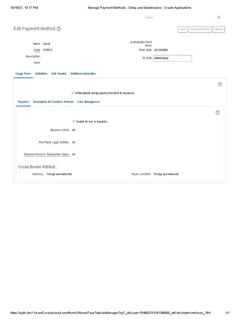 Manage Payment Methods | PDF