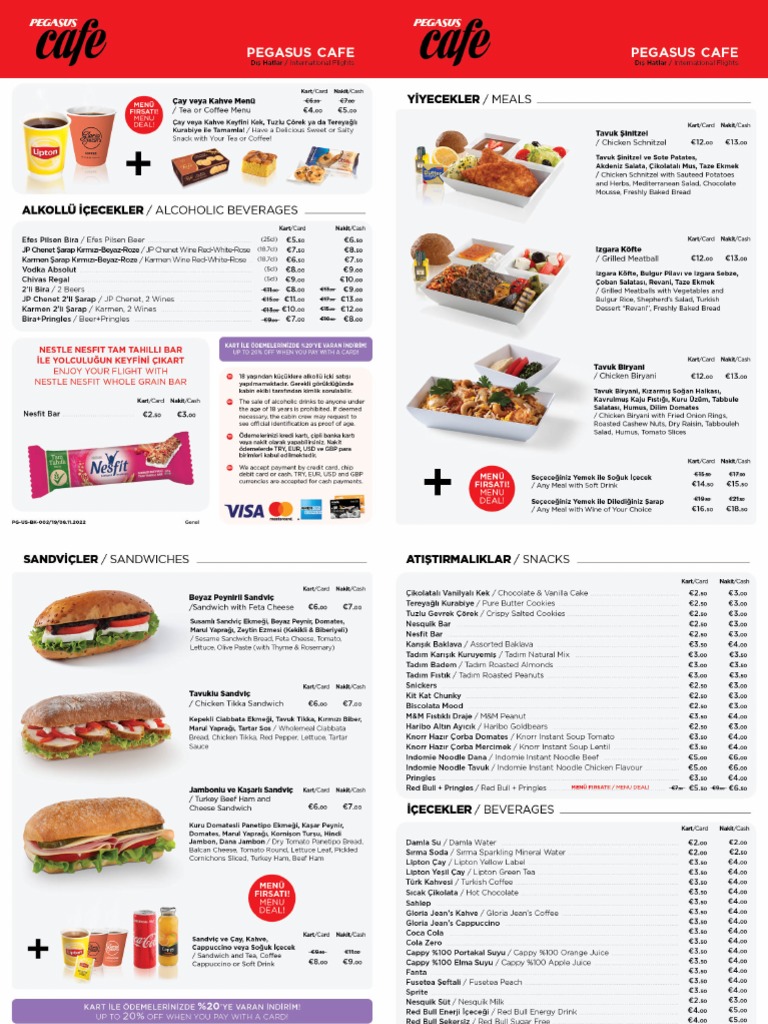 Pegasus Cafe Dis Hat Menusu | PDF