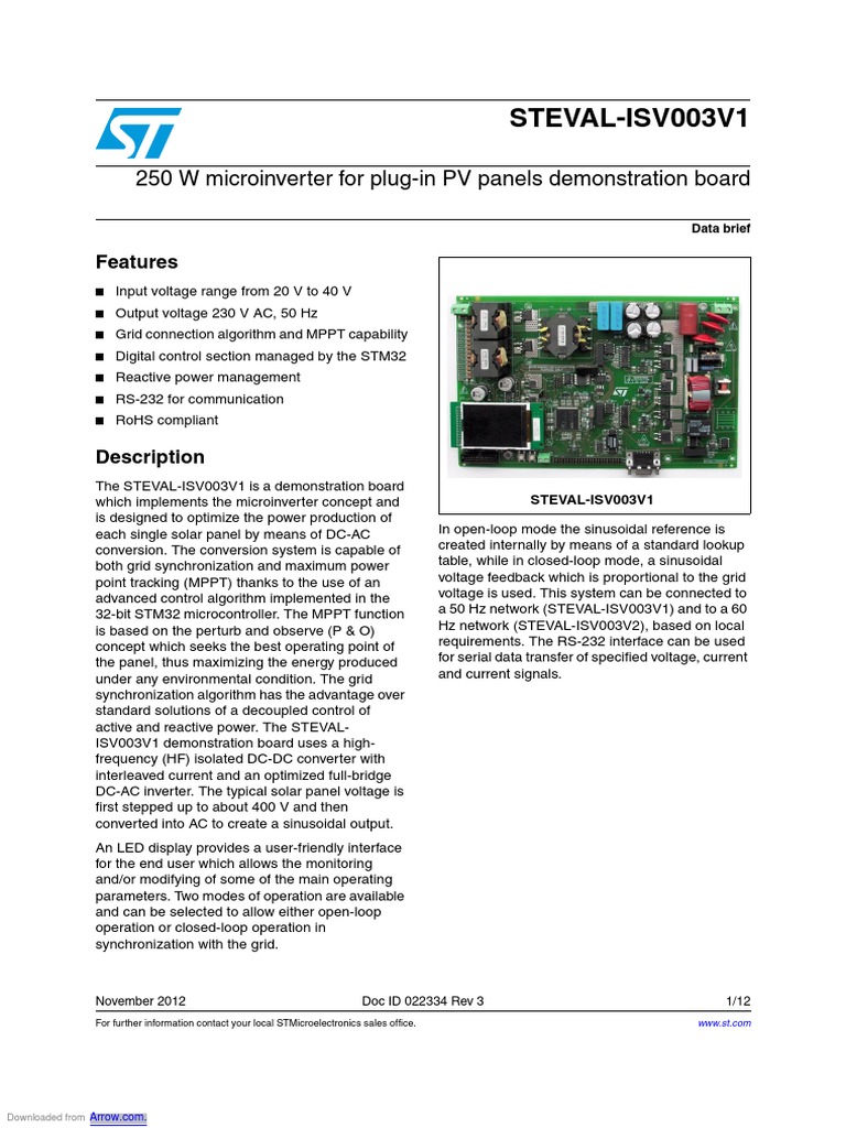 ST MicroInverter Schemetic | PDF | Power Inverter | Electrical Grid
