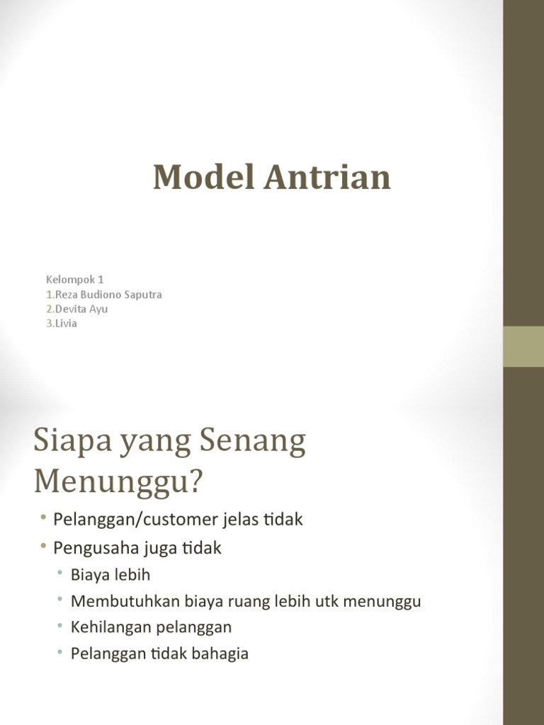 Model Antrian | PDF
